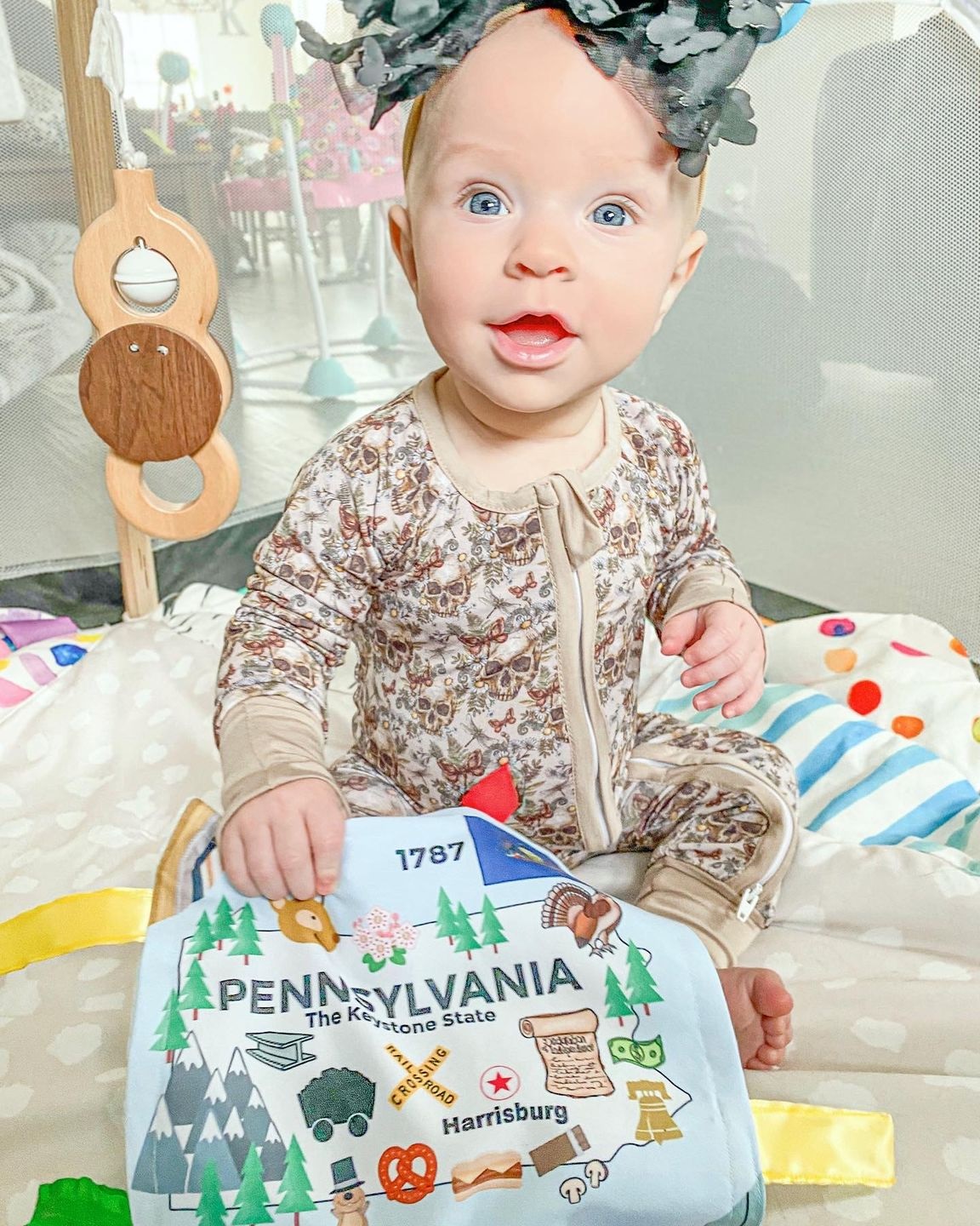 Baby Jack Tag Toy 8x8 Crinkle Square