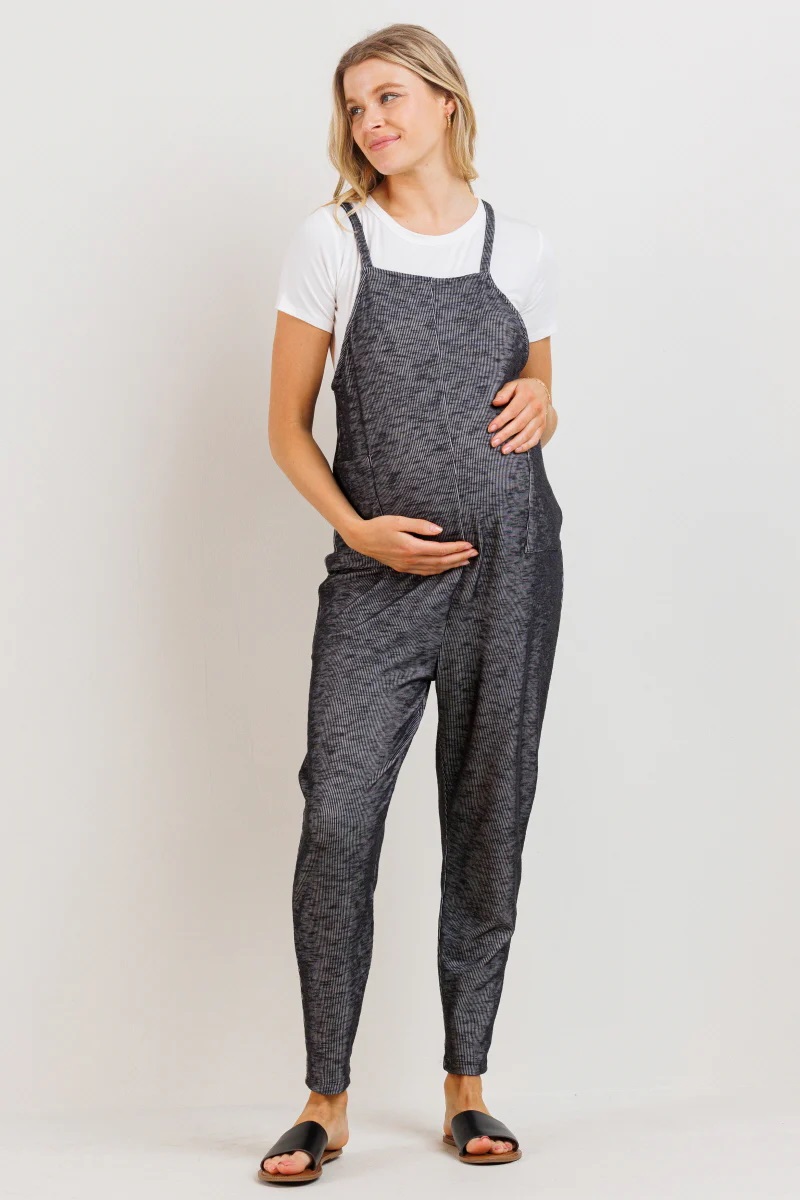 Two Tone Maternity Jumpsuit
