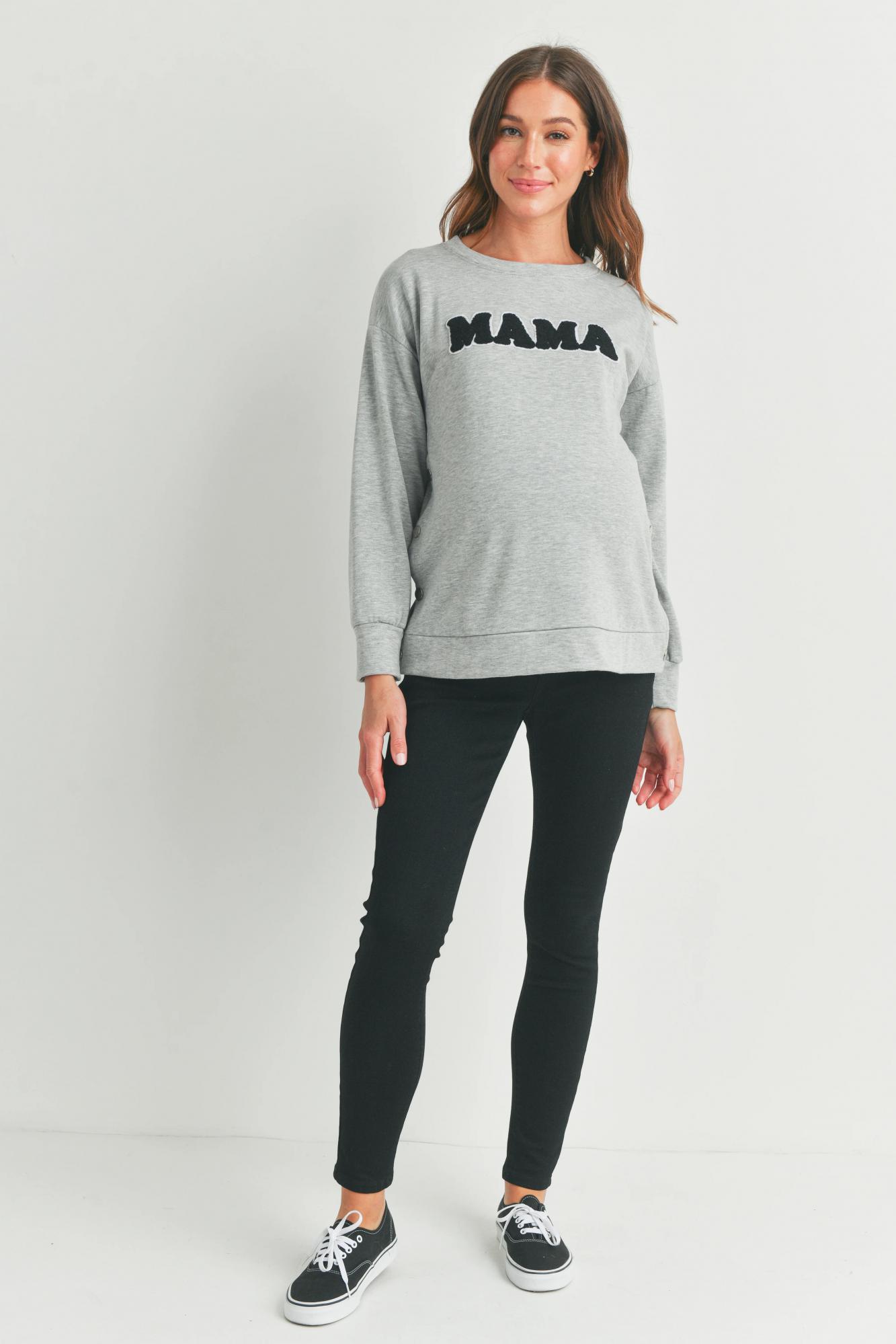 MAMA Maternity/Nursing French Terry Sweatshirt
