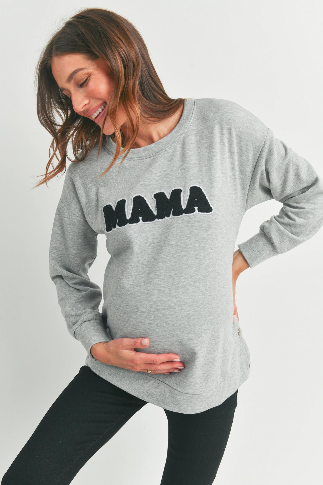 MAMA Maternity/Nursing French Terry Sweatshirt