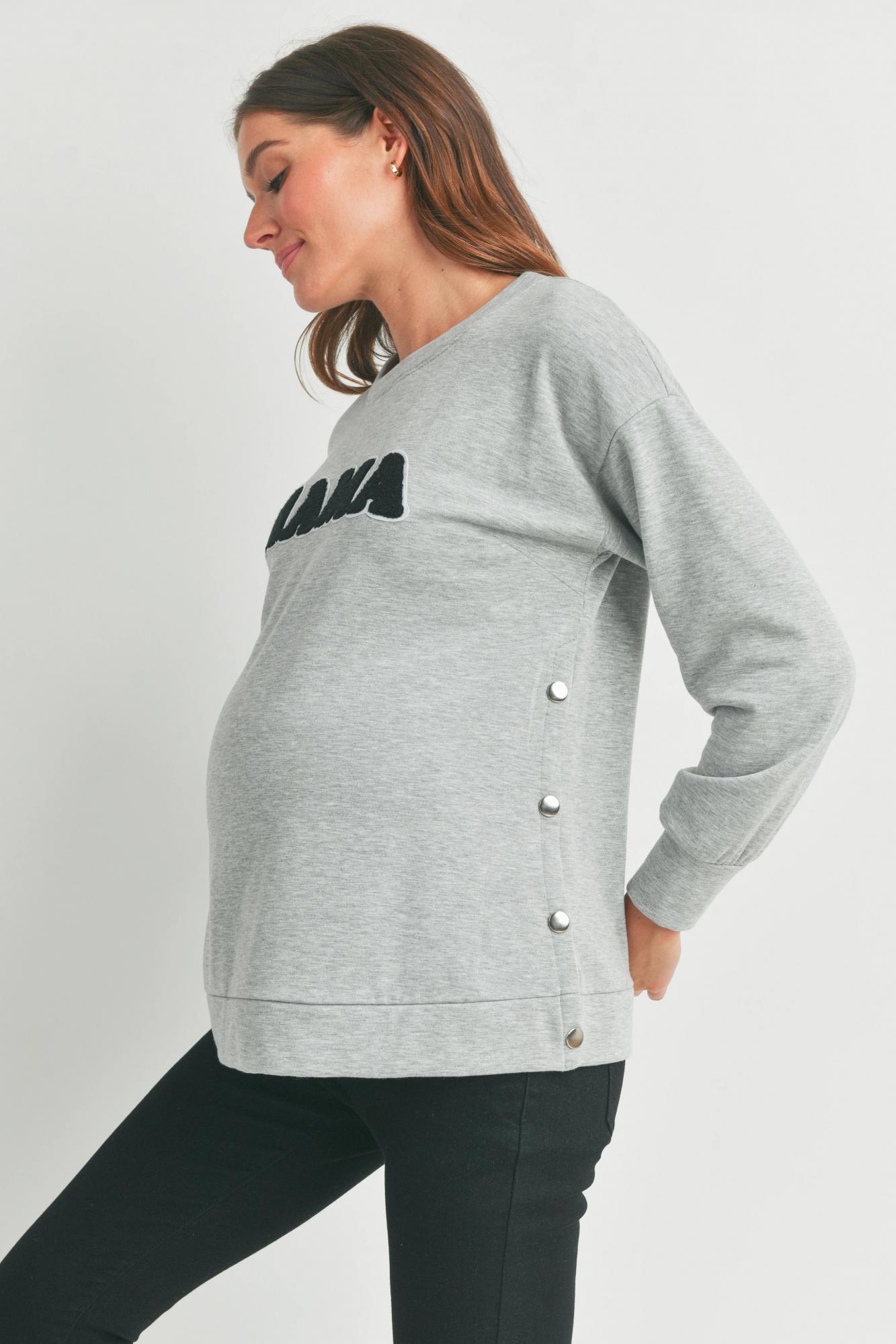 MAMA Maternity/Nursing French Terry Sweatshirt