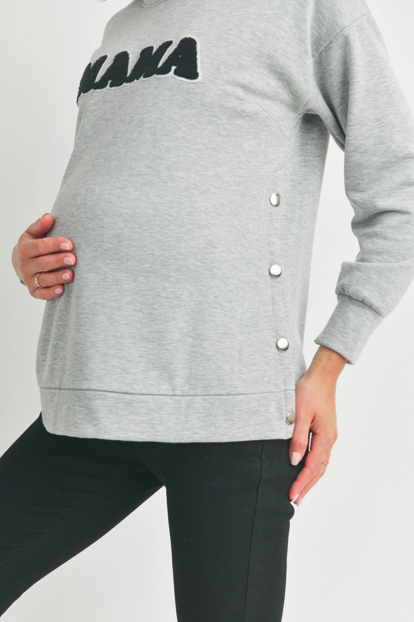 MAMA Maternity/Nursing French Terry Sweatshirt