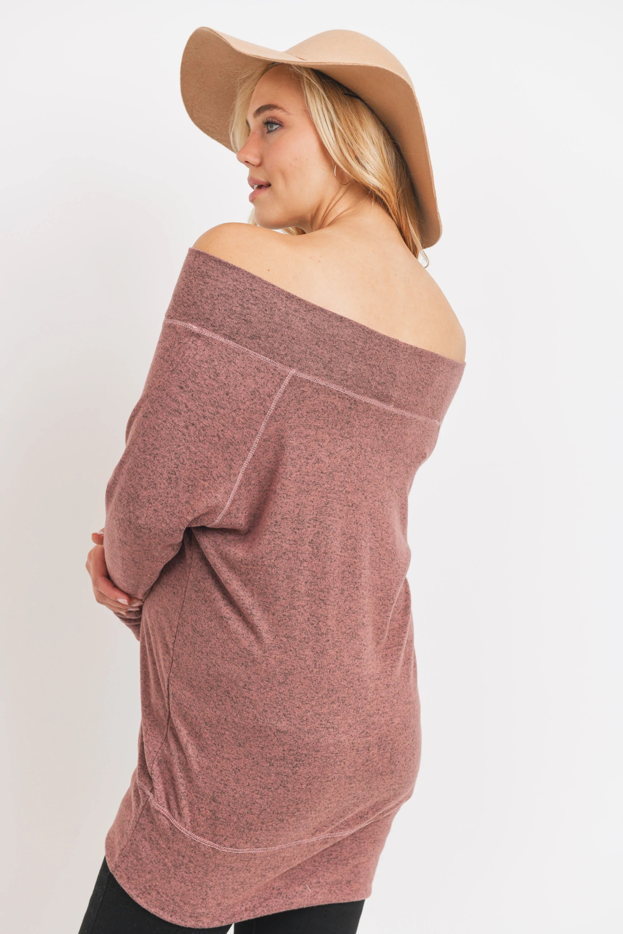 Hacci Brushed Maternity Tunic