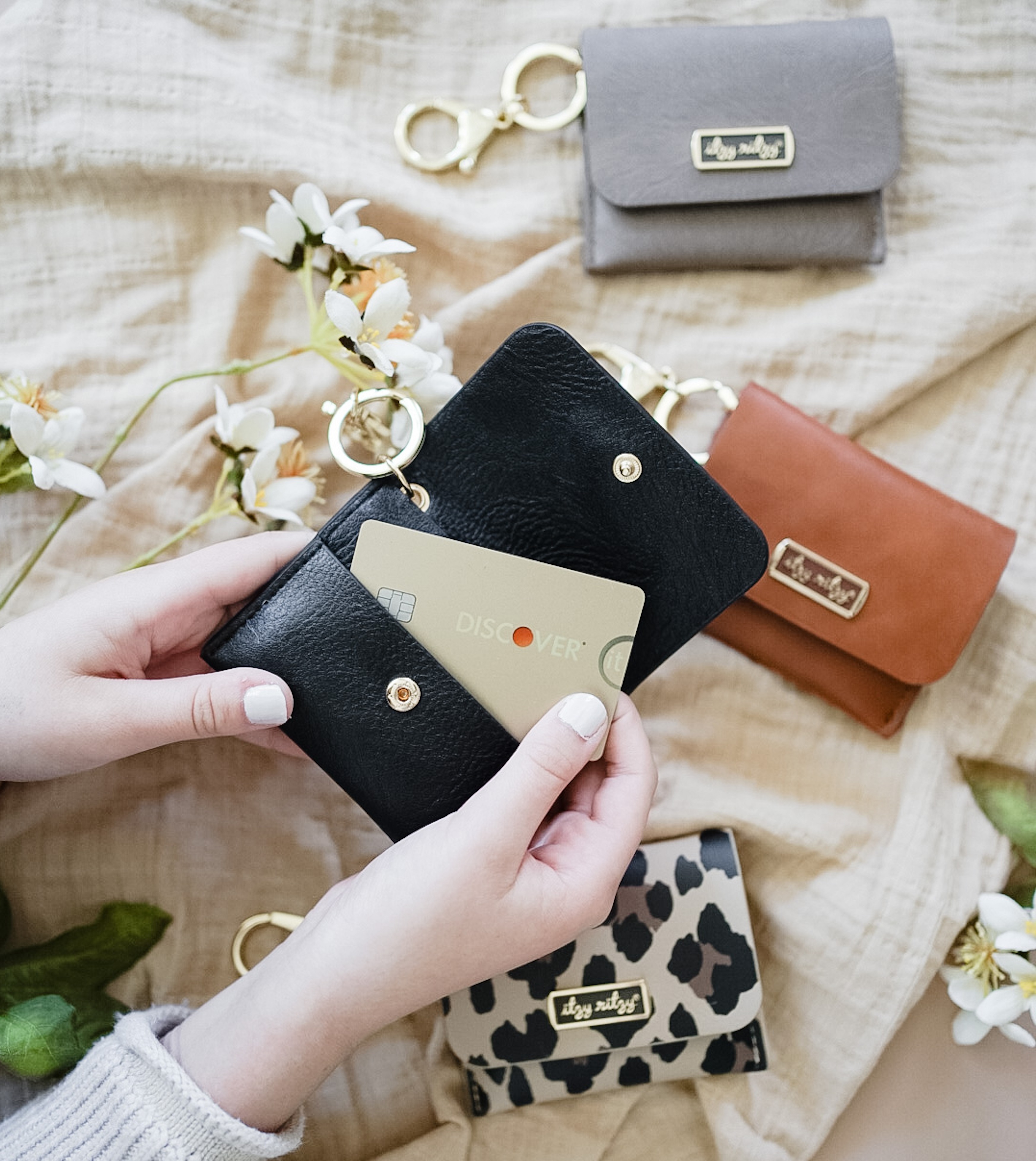 Itzy Ritzy Mini Wallet™ Card Holder and Key Chain Charm