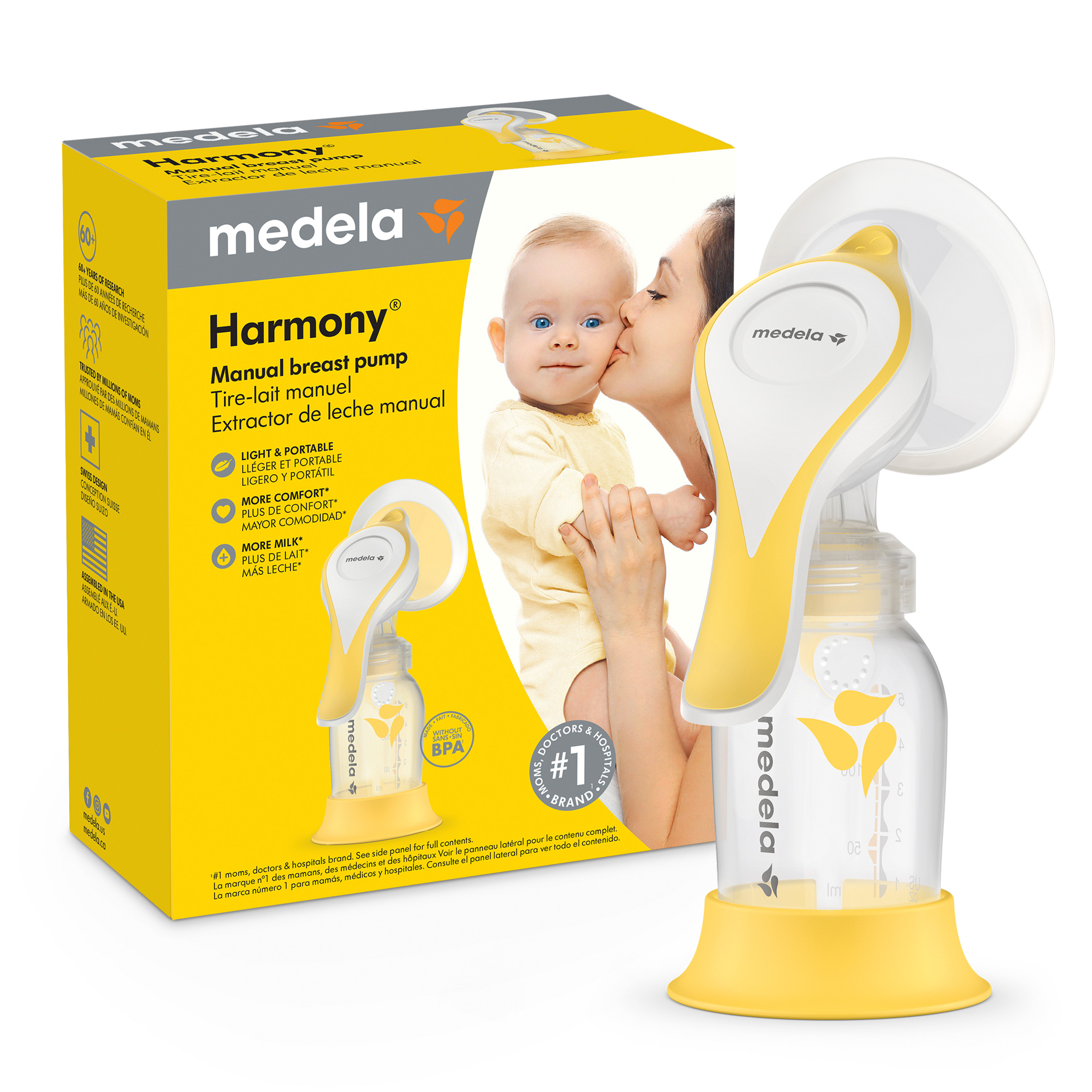 NEW Medela Harmony Breastpump - with Flex Personal Fit Breast shield