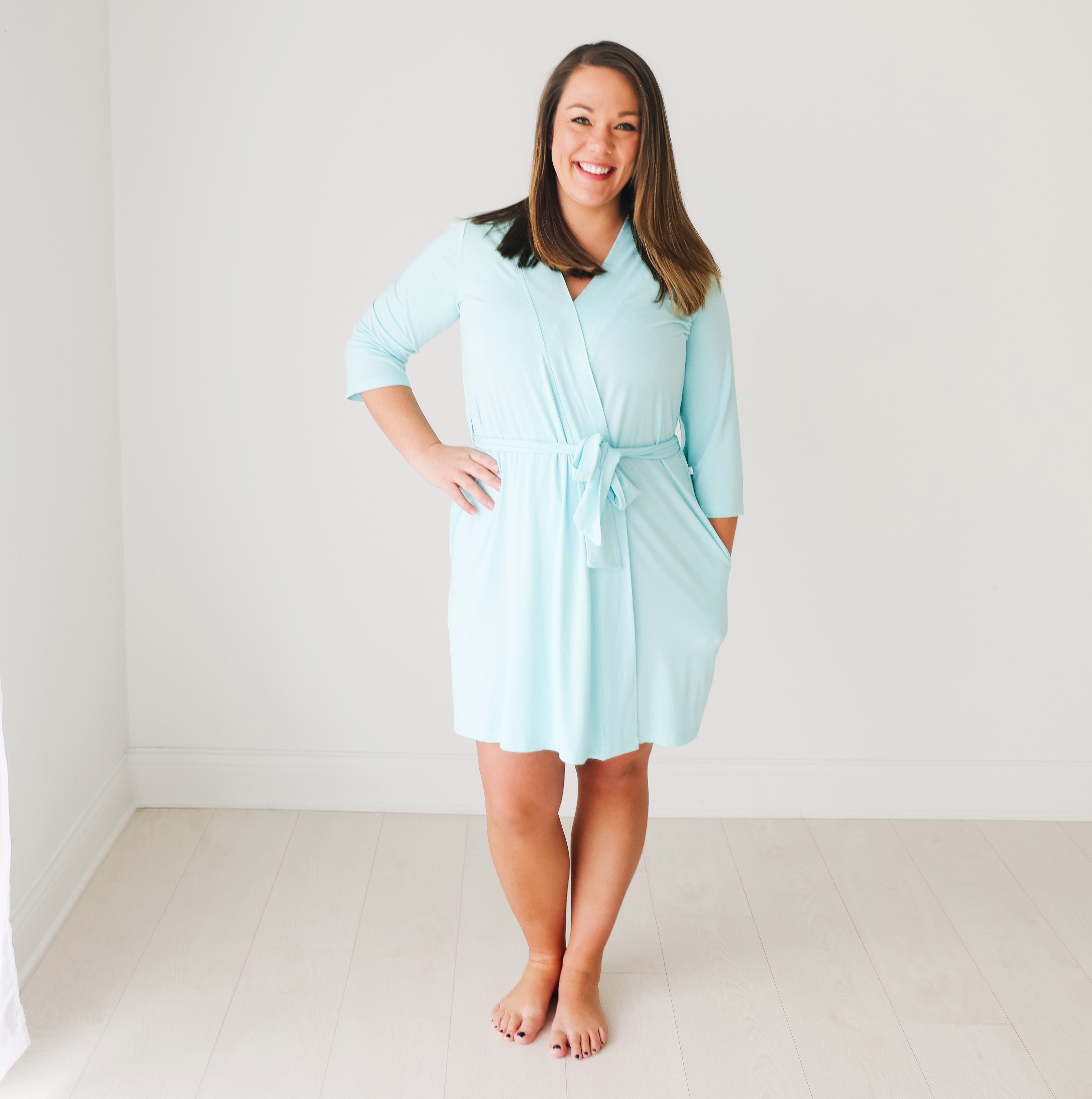Posh Peanut Robe - Robin's Egg Blue - Small Only