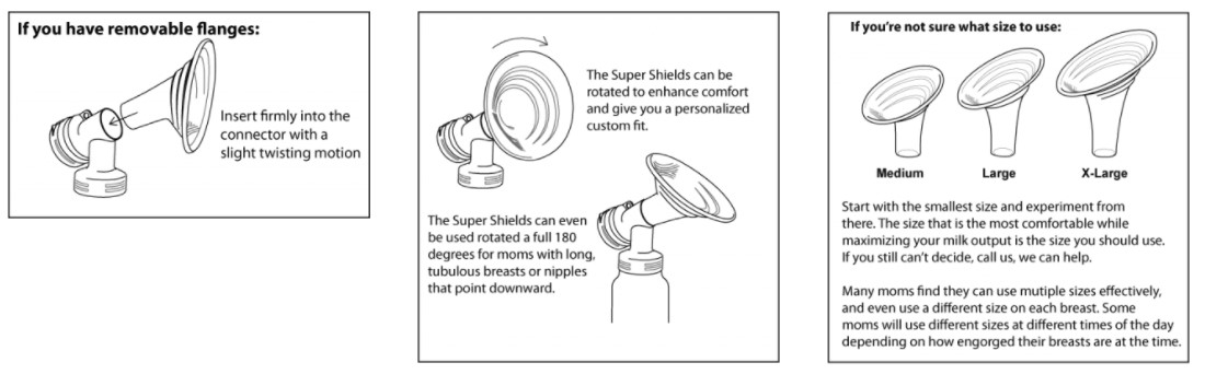 Pumpin' Pal Super Shields Set with AMEDA Connectors - 3 Pairs (Choose ...