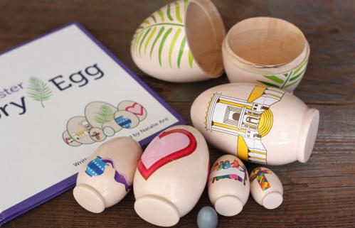 The Easter Story Egg - 7 Nesting Eggs, Book & Activity
