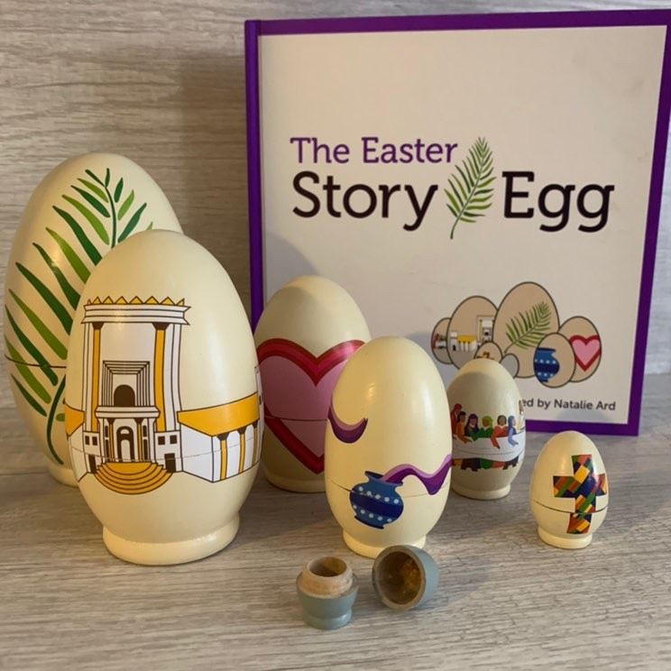 The Easter Story Egg - 7 Nesting Eggs, Book & Activity
