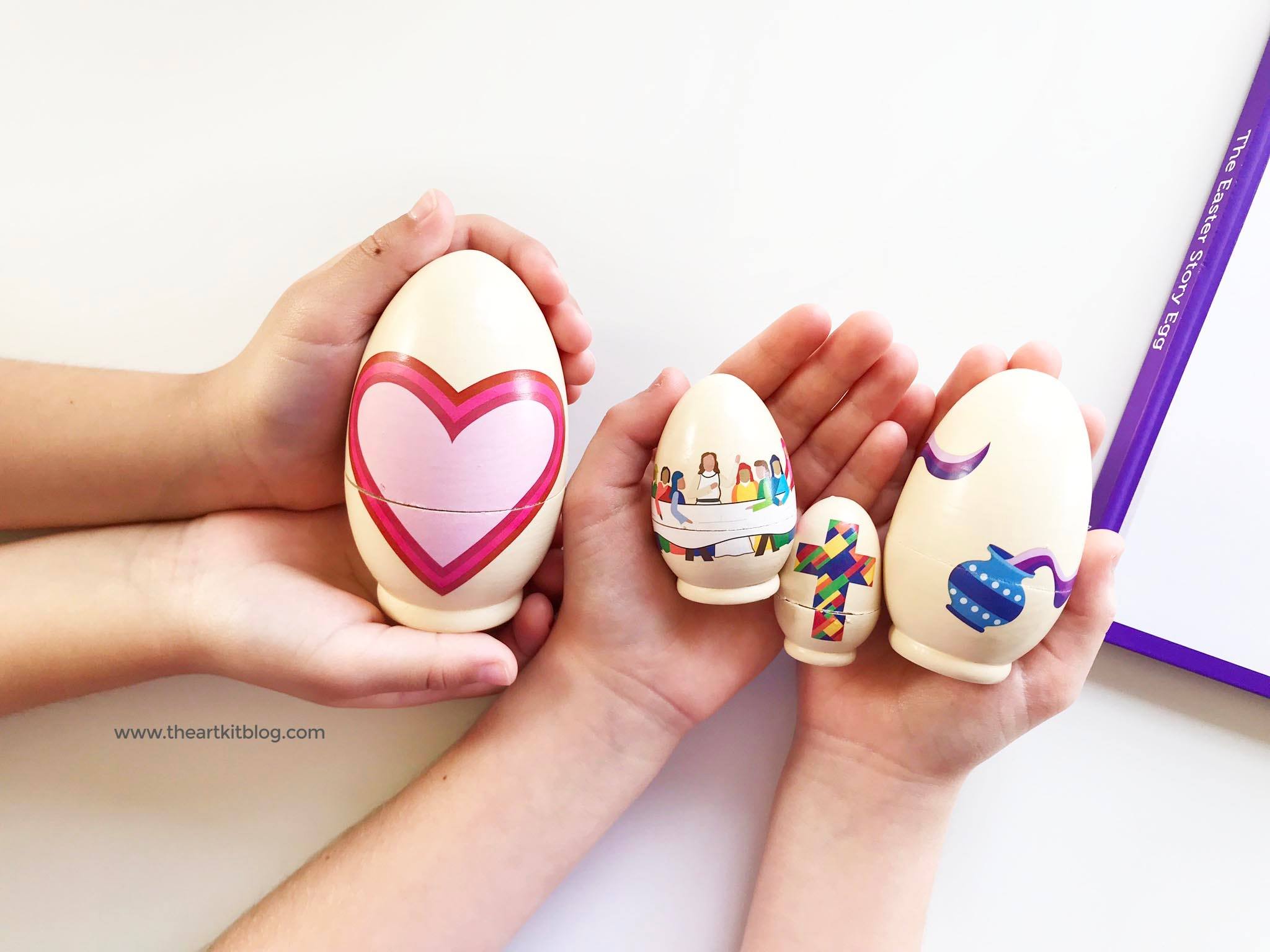 The Easter Story Egg - 7 Nesting Eggs, Book & Activity