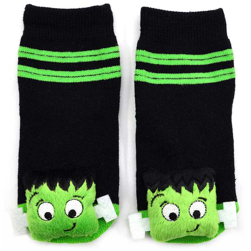 Boogie Toes Rattle Baby Socks - Frankenstein Halloween Socks